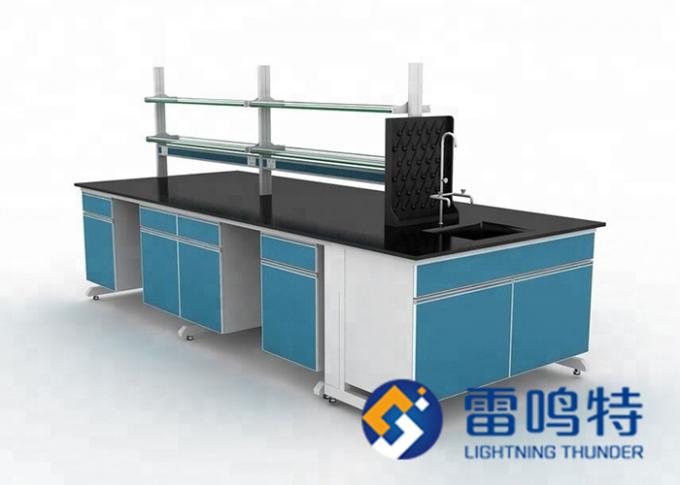 Bangku Lab Laboratorium Modular Baja Penuh 1500x850mm Meja Lab Kimia