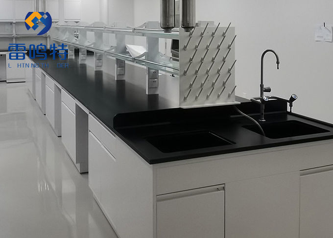Obat Kimia 850mm Meja Kerja Lab Stainless Steel Kustom Dengan Wastafel